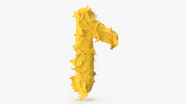 Yellow Splash Number One 3D model - TurboSquid 1875223
