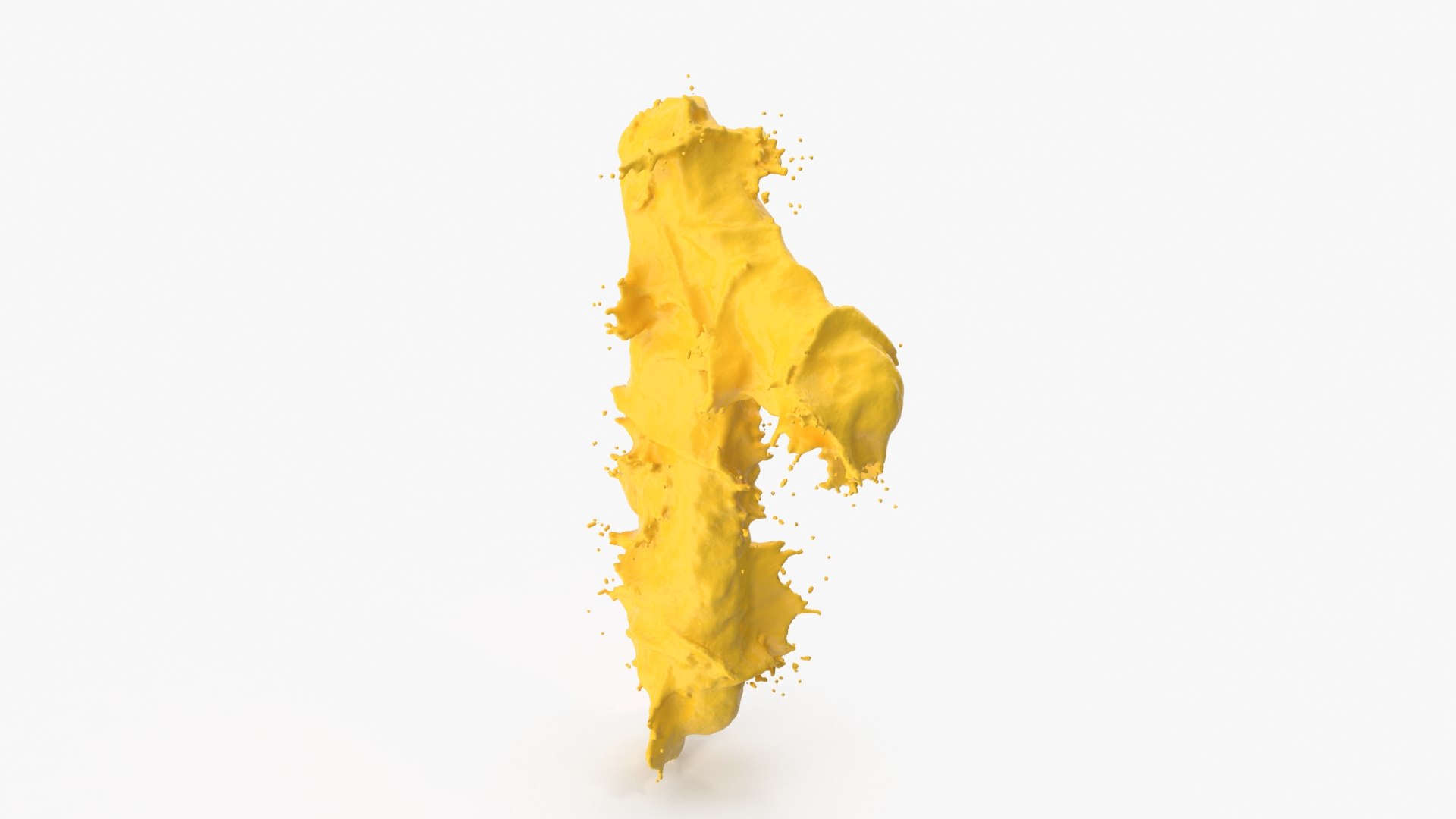 Yellow Splash Number One 3D model - TurboSquid 1875223