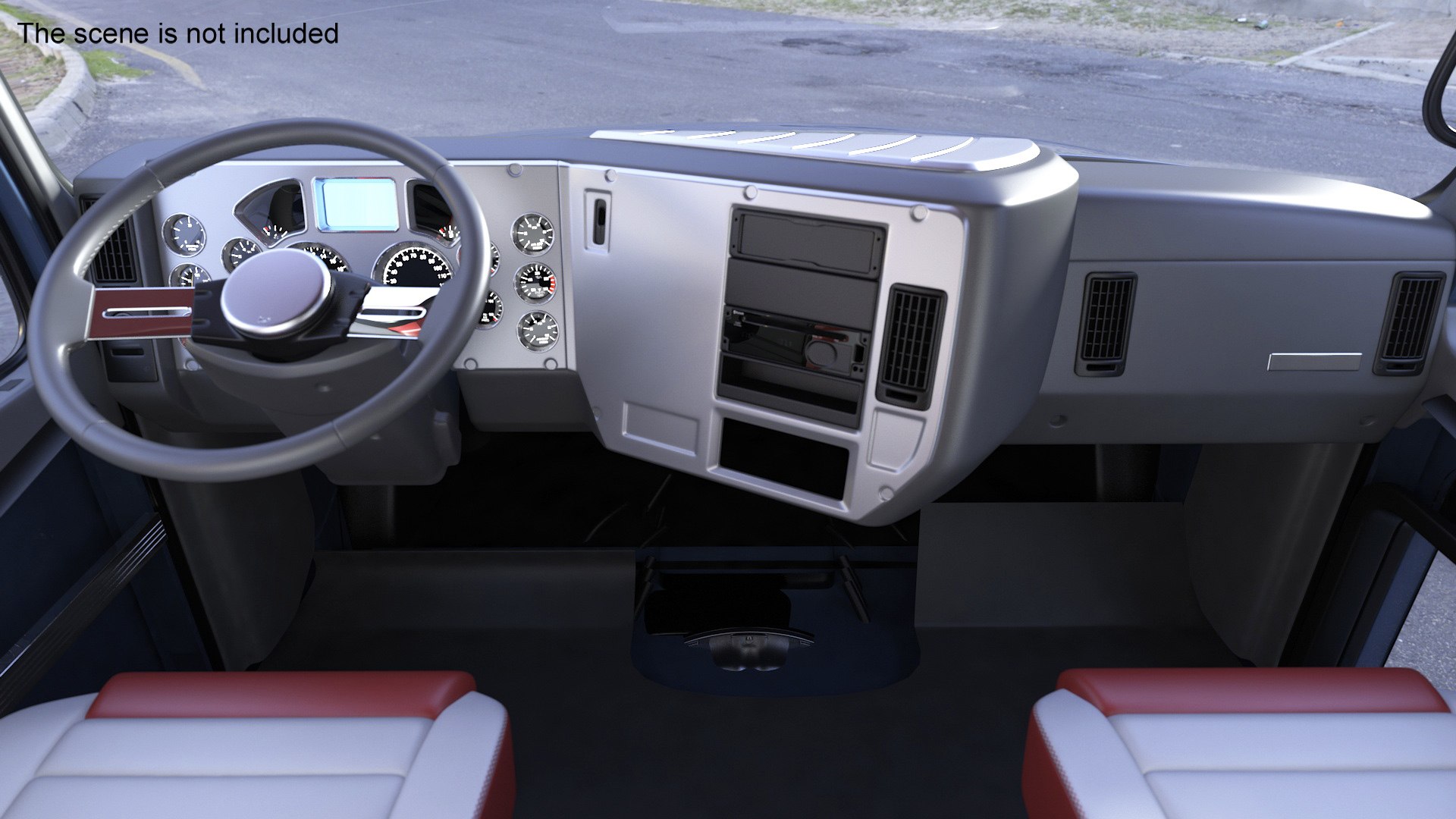 3D Freight Truck Simple Interior - TurboSquid 2295560