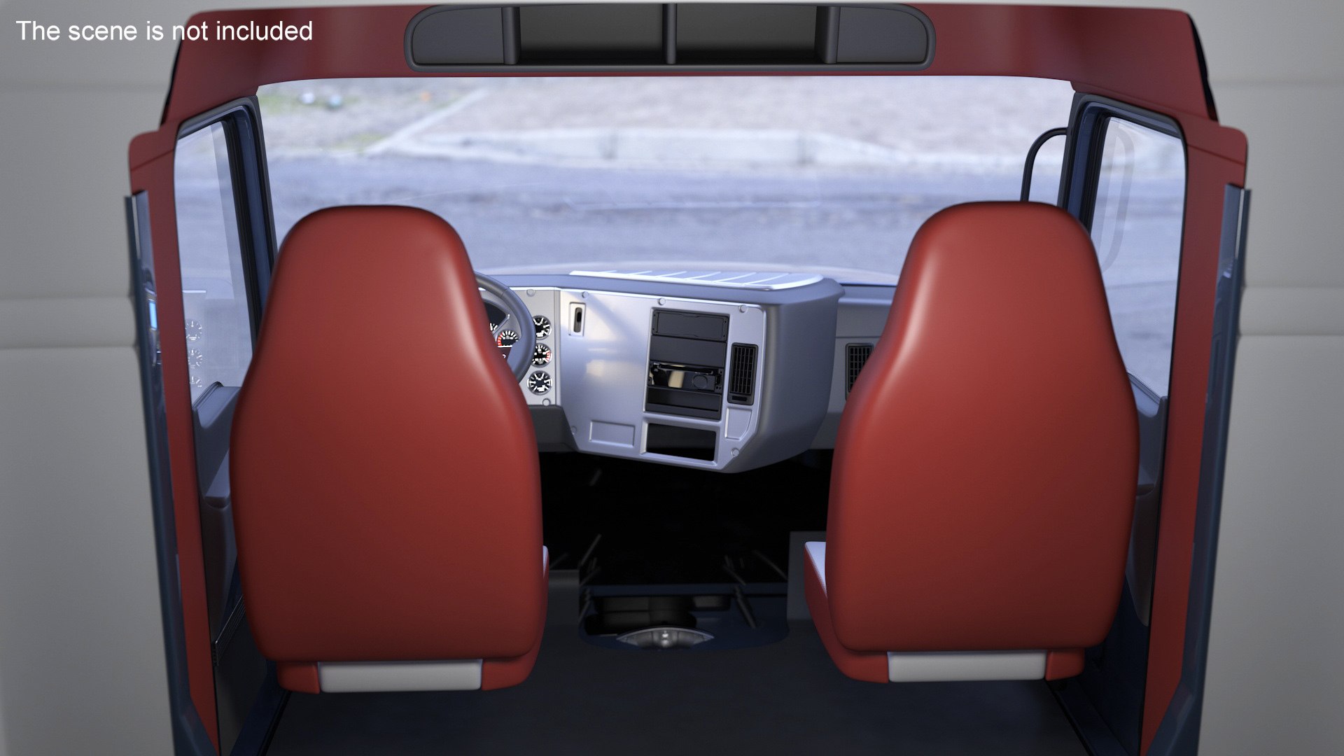 3D Freight Truck Simple Interior - TurboSquid 2295560
