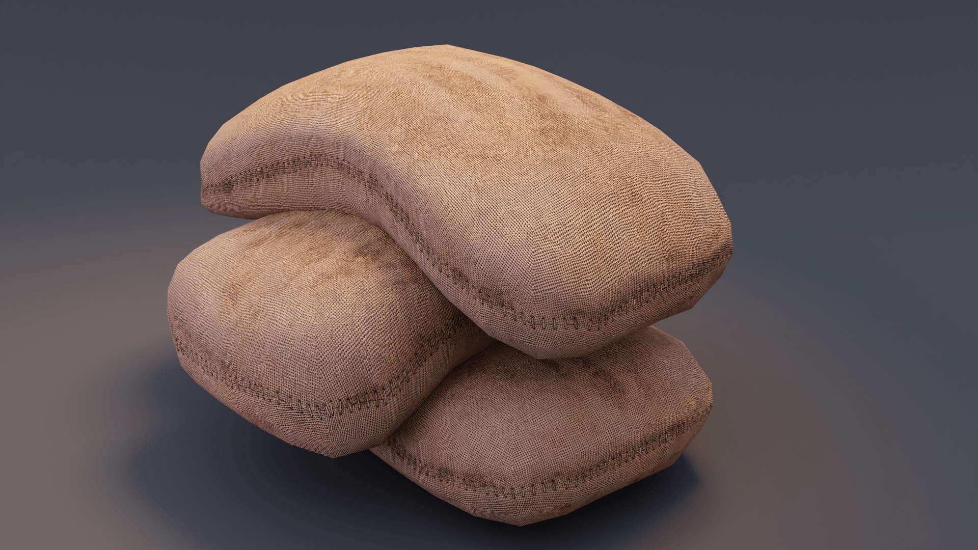 Burlap Sacks Pbr Low-poly 3D Model 3D Model - TurboSquid 2141085