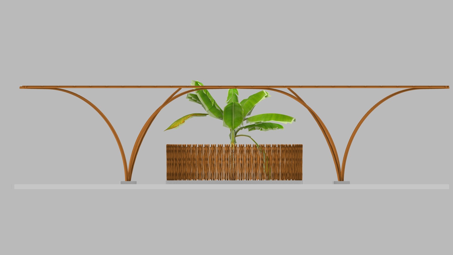 3D Model Wood Canopy Structure - TurboSquid 2050007