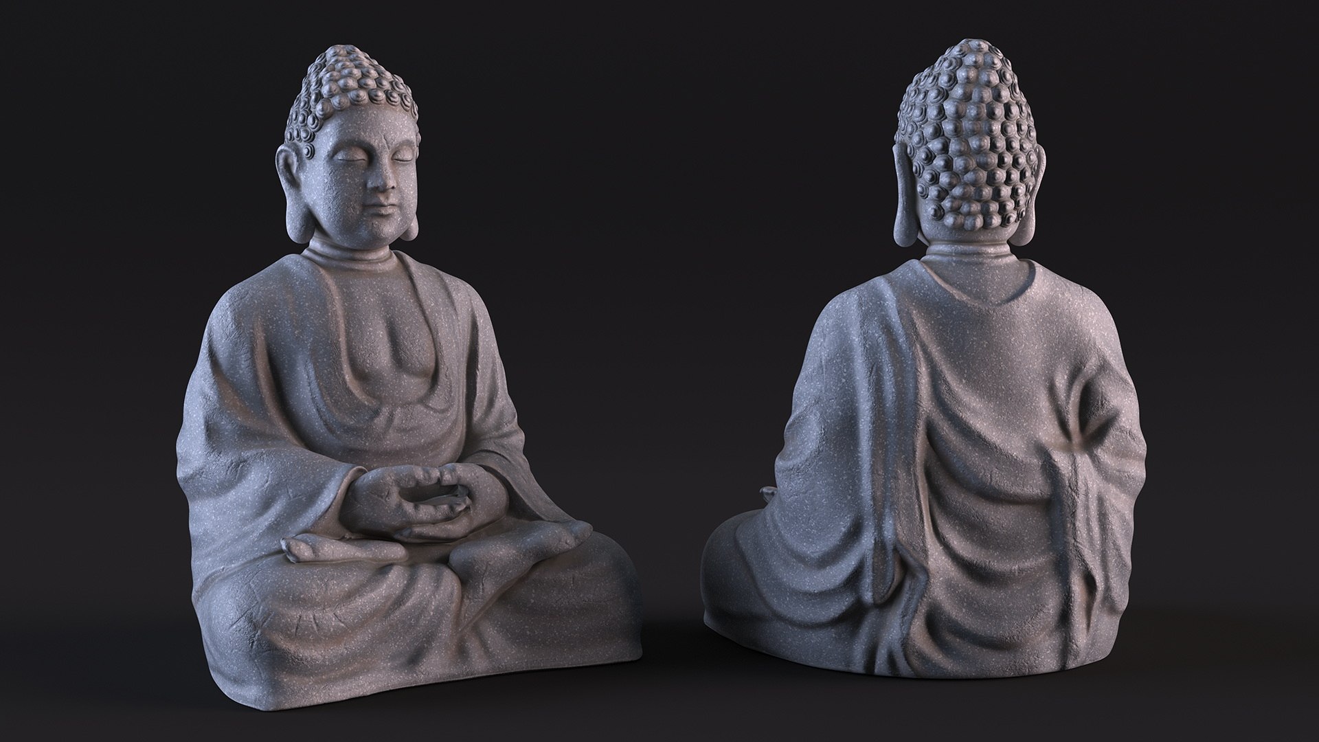 3D Meditating Buddha Stone Statue For 3D Print - TurboSquid 2277254