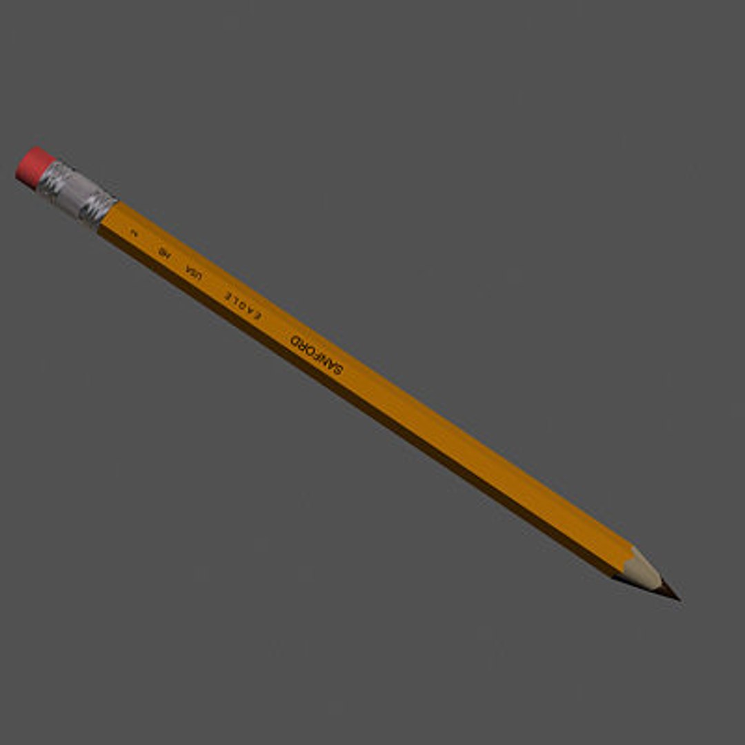 3d model of pencil
