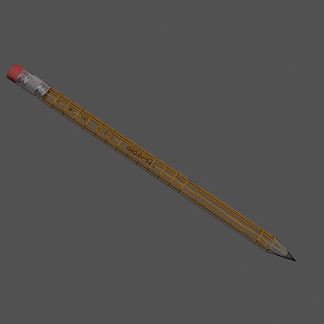 3d model of pencil