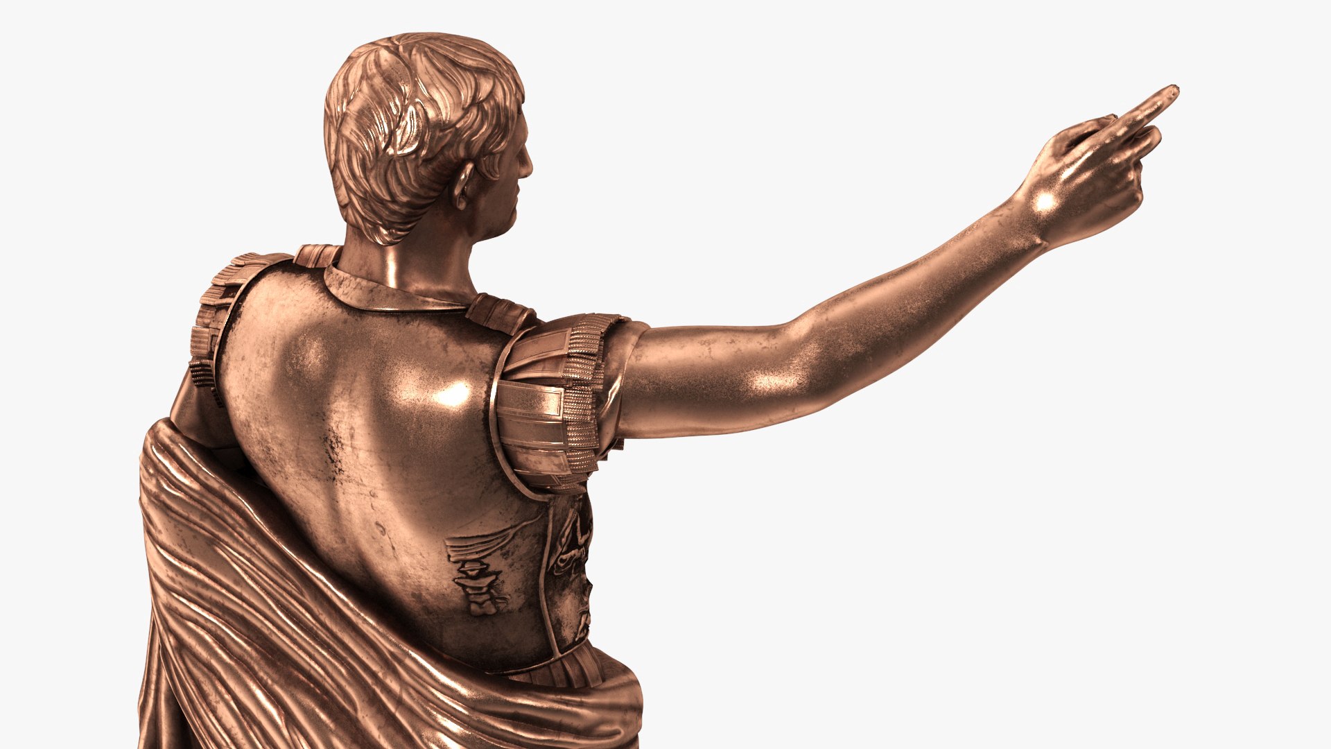 Augustus of Primaporta Roman Replica Statue Bronze 3D model ...