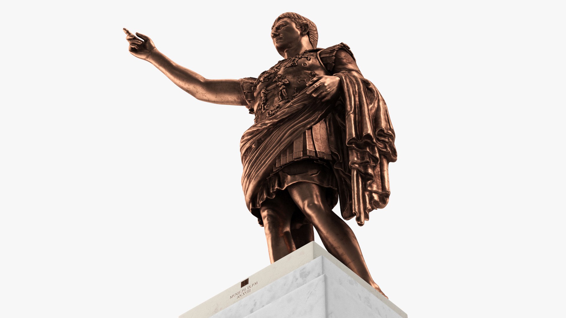 Augustus of Primaporta Roman Replica Statue Bronze 3D model ...