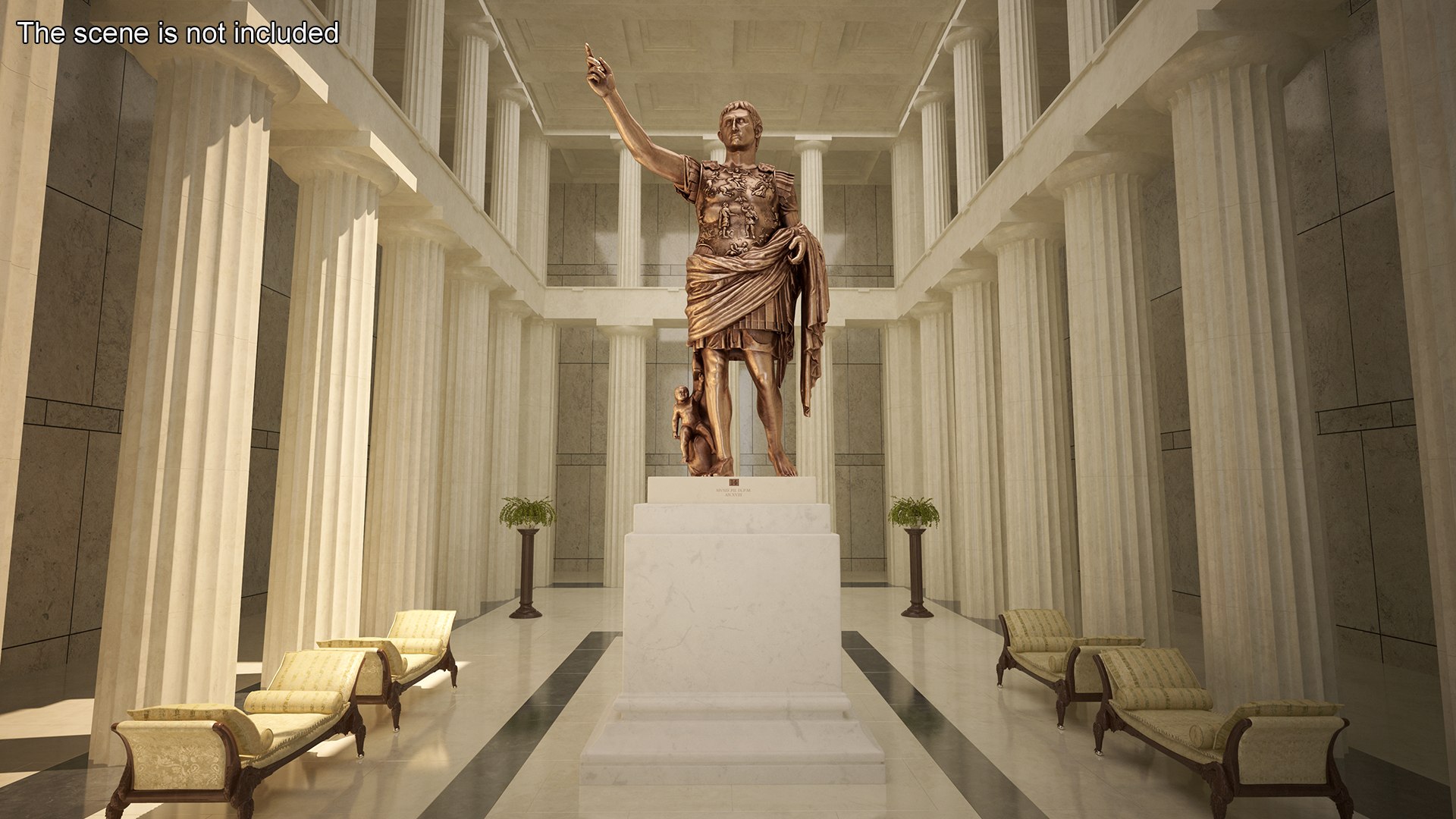 Augustus of Primaporta Roman Replica Statue Bronze 3D model ...