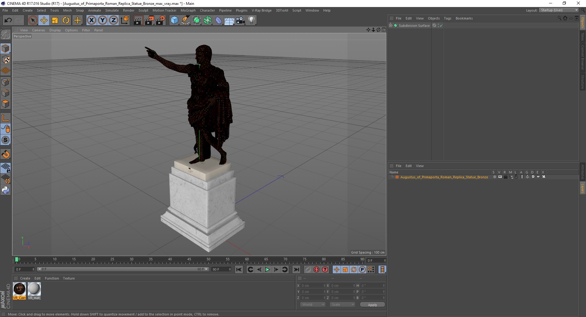 Augustus of Primaporta Roman Replica Statue Bronze 3D model ...