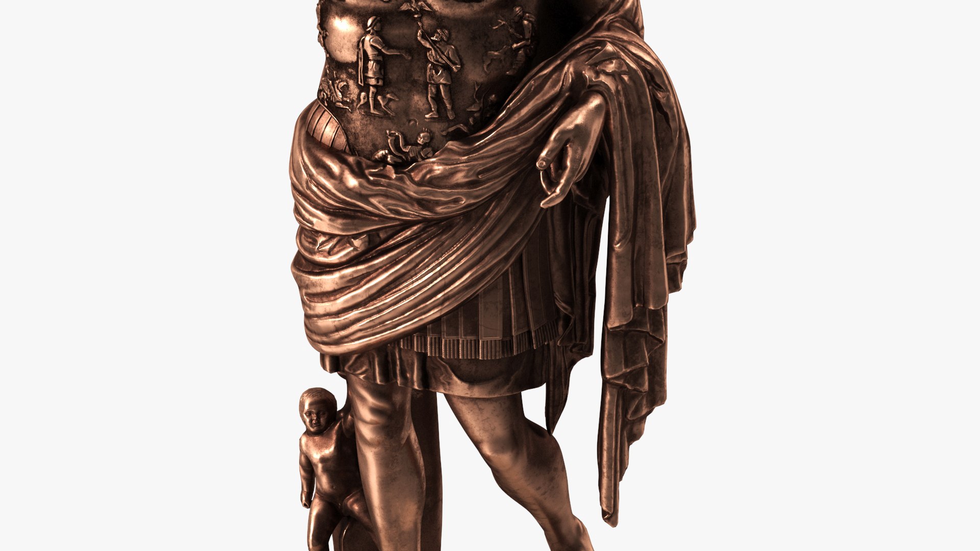 Augustus of Primaporta Roman Replica Statue Bronze 3D model ...