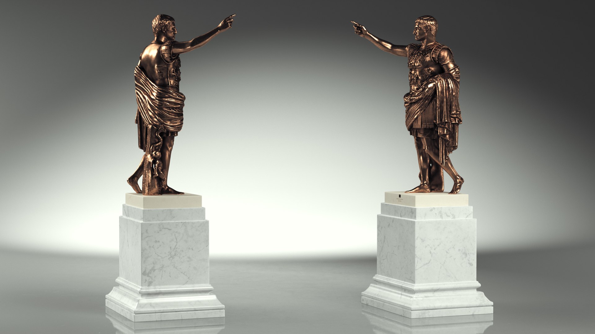 Augustus of Primaporta Roman Replica Statue Bronze 3D model ...