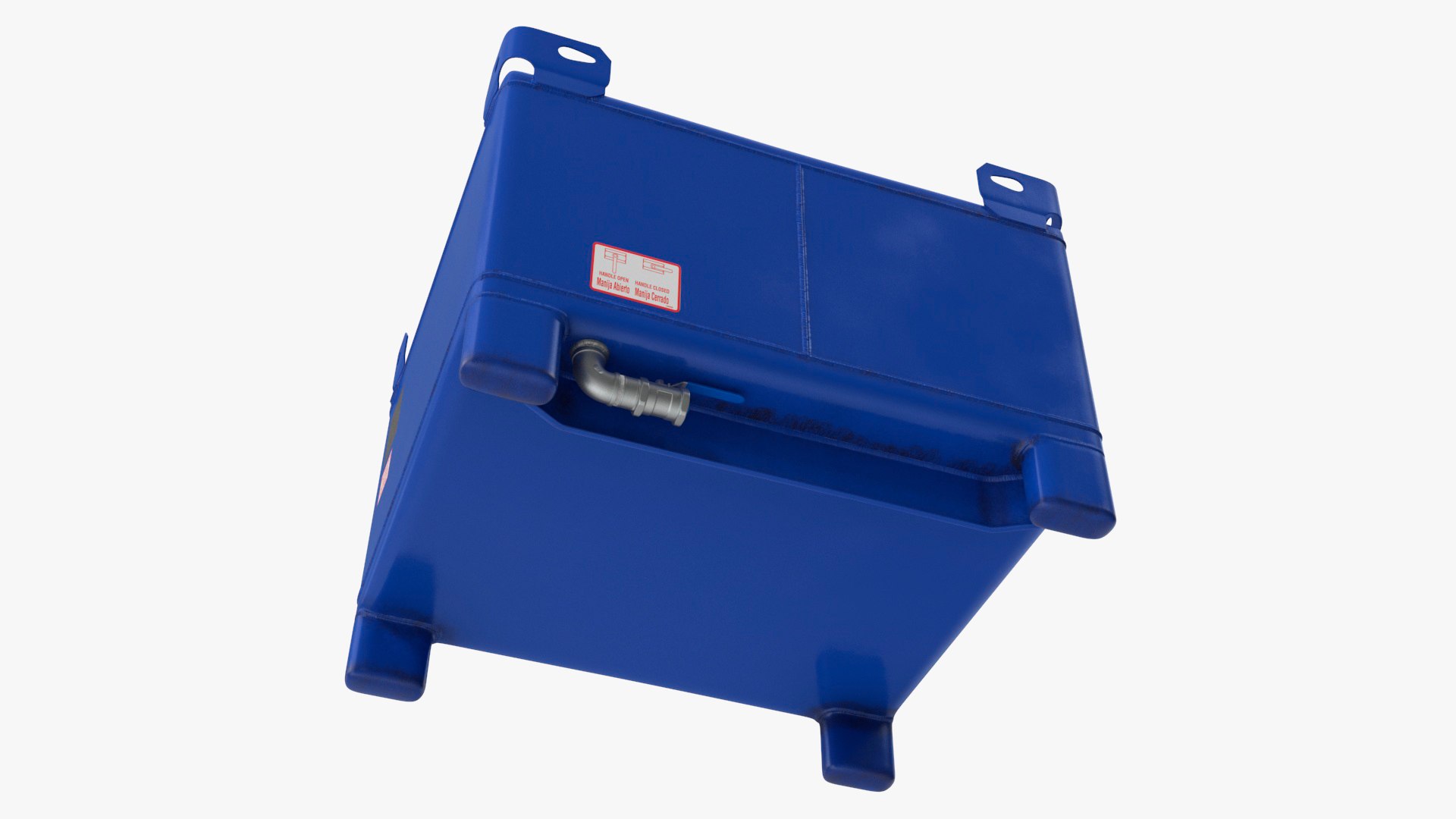 3D Stainless Steel IBC Tote Tank 120gal Blue - TurboSquid 2169423
