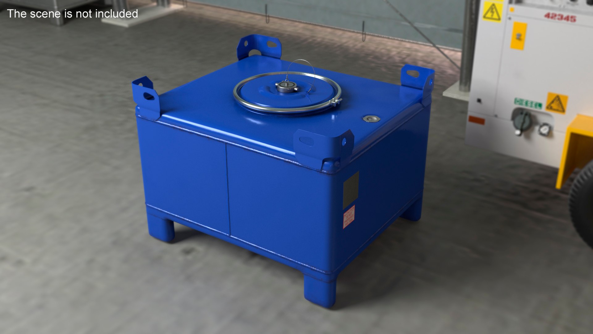 3D Stainless Steel IBC Tote Tank 120gal Blue - TurboSquid 2169423