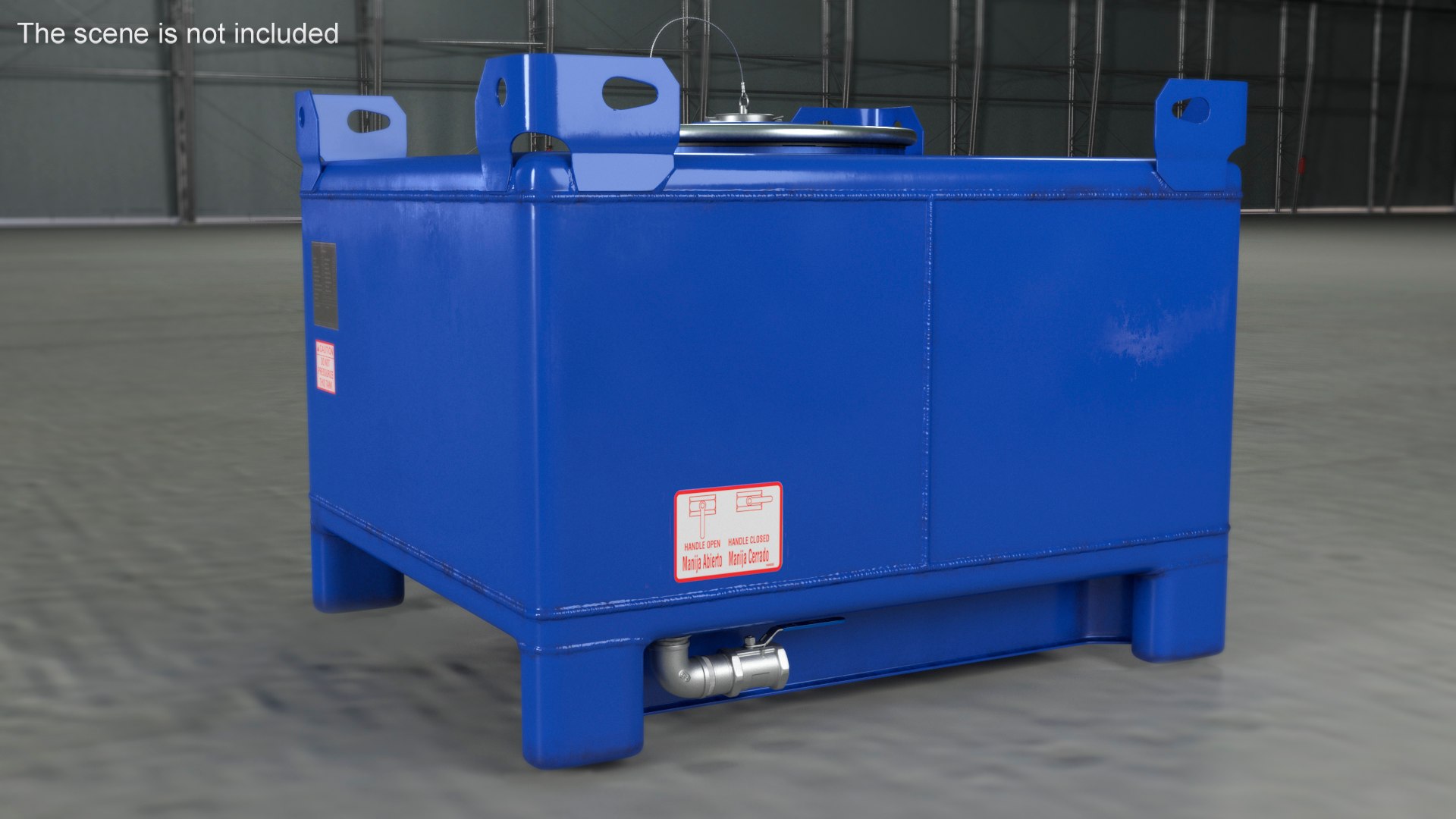 3D Stainless Steel IBC Tote Tank 120gal Blue - TurboSquid 2169423