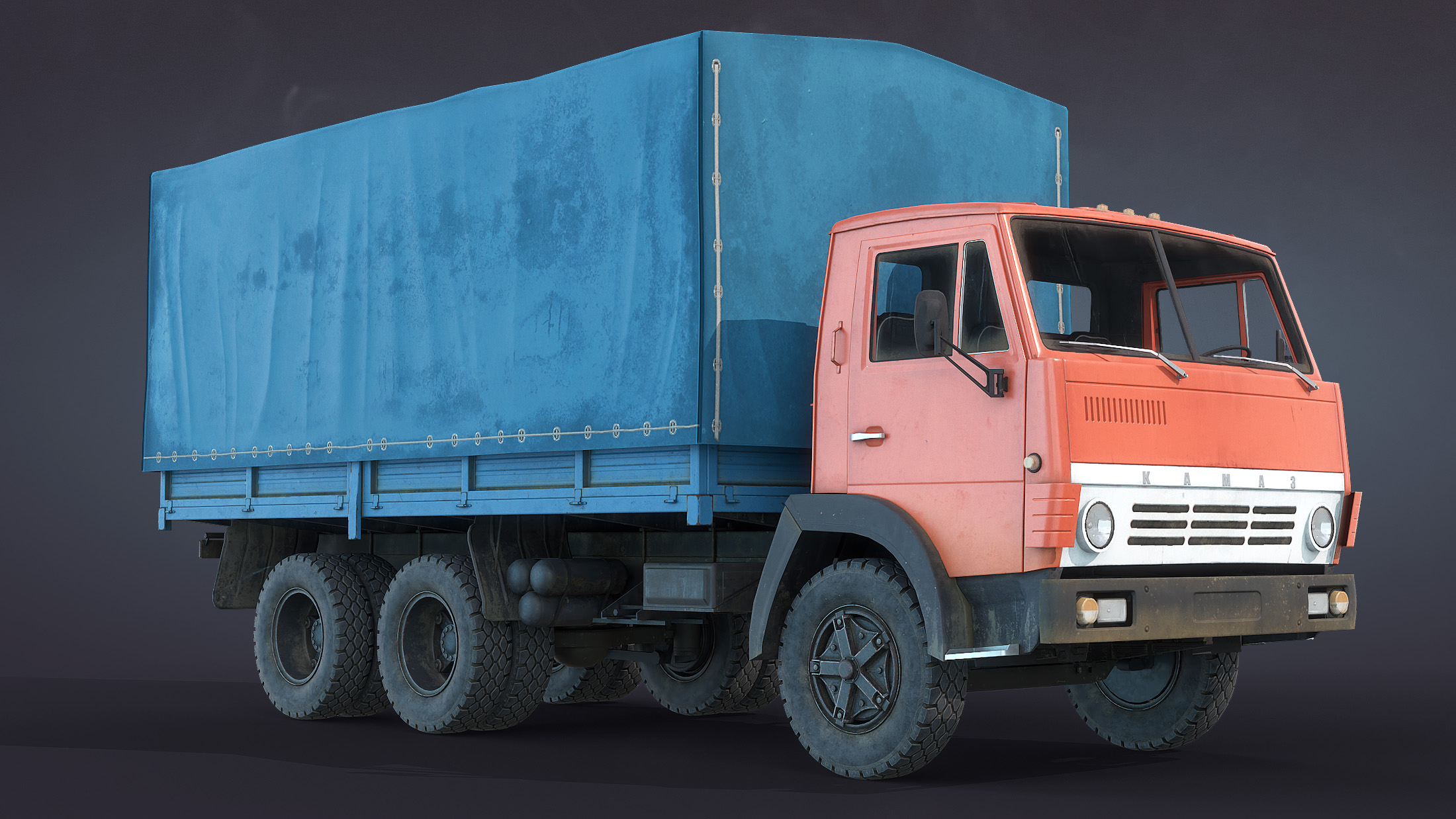Ready kamaz 5320 flatbed 3D model - TurboSquid 1478342