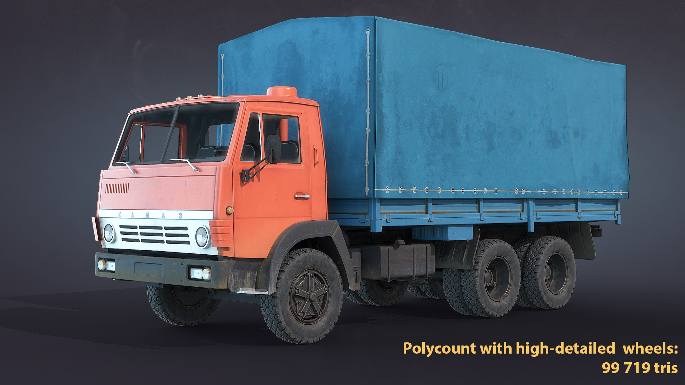 Ready kamaz 5320 flatbed 3D model - TurboSquid 1478342