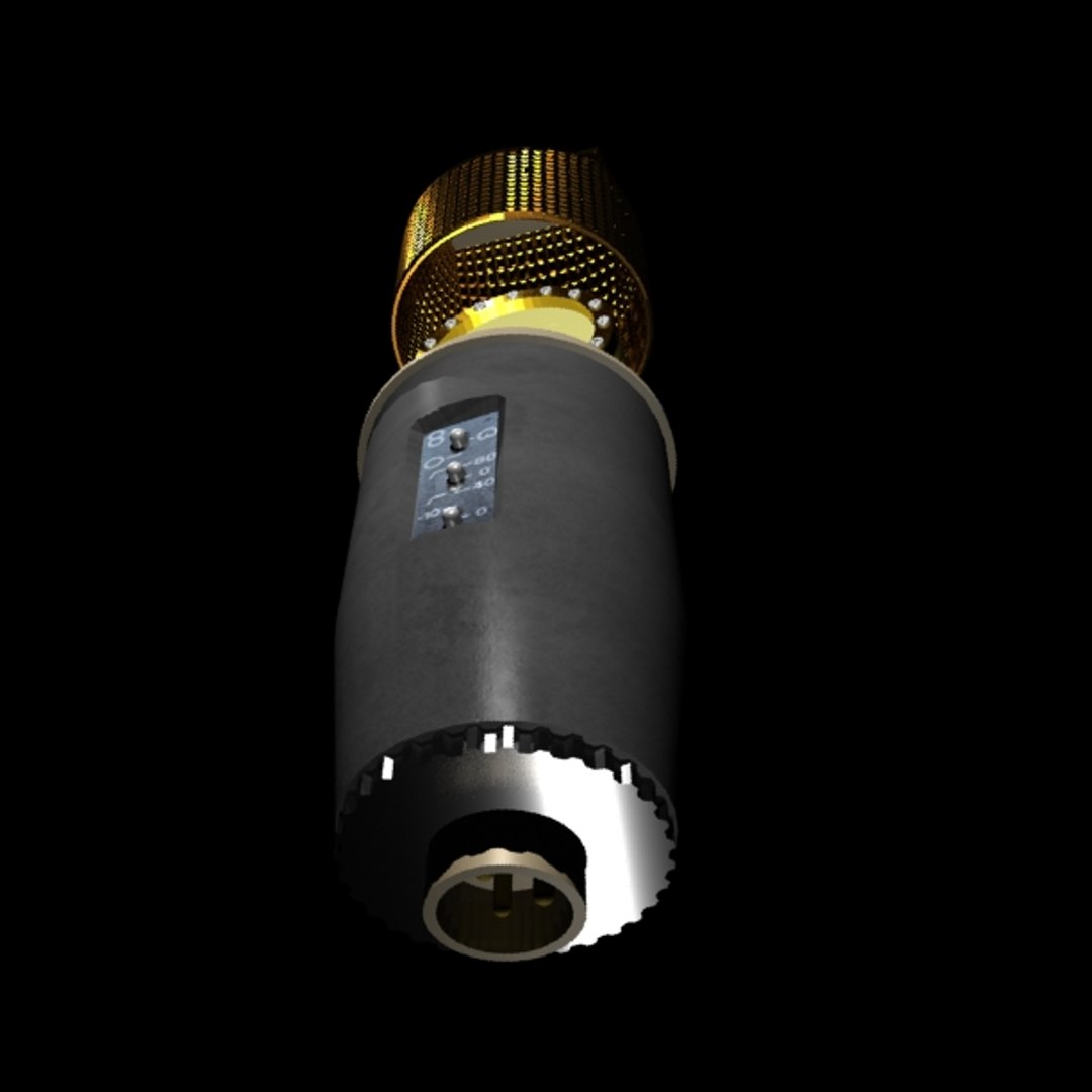 3d condenser microphone model