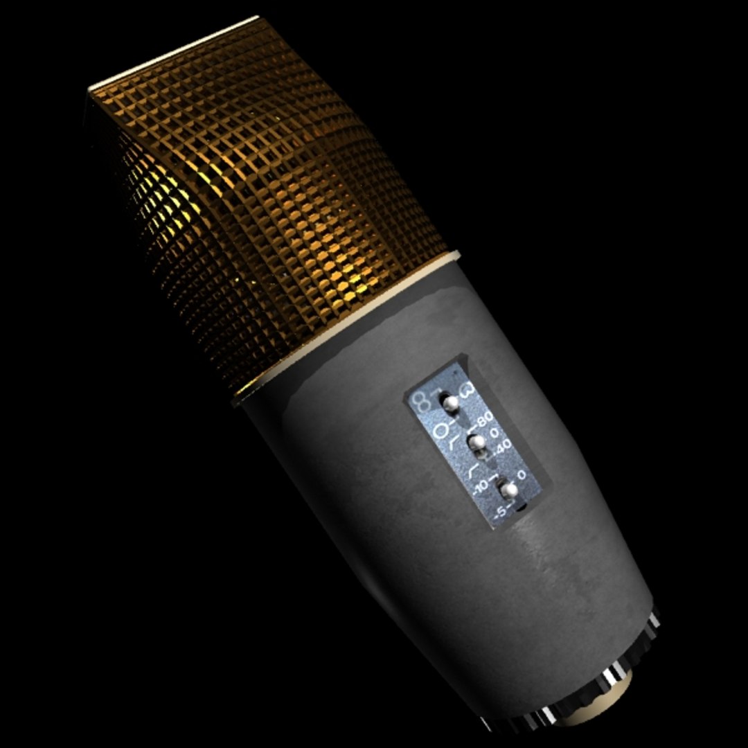 3d condenser microphone model