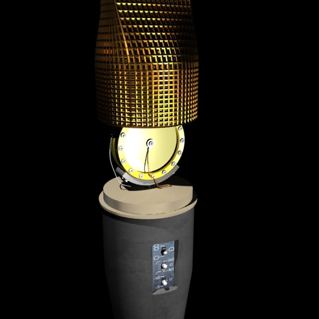 3d condenser microphone model