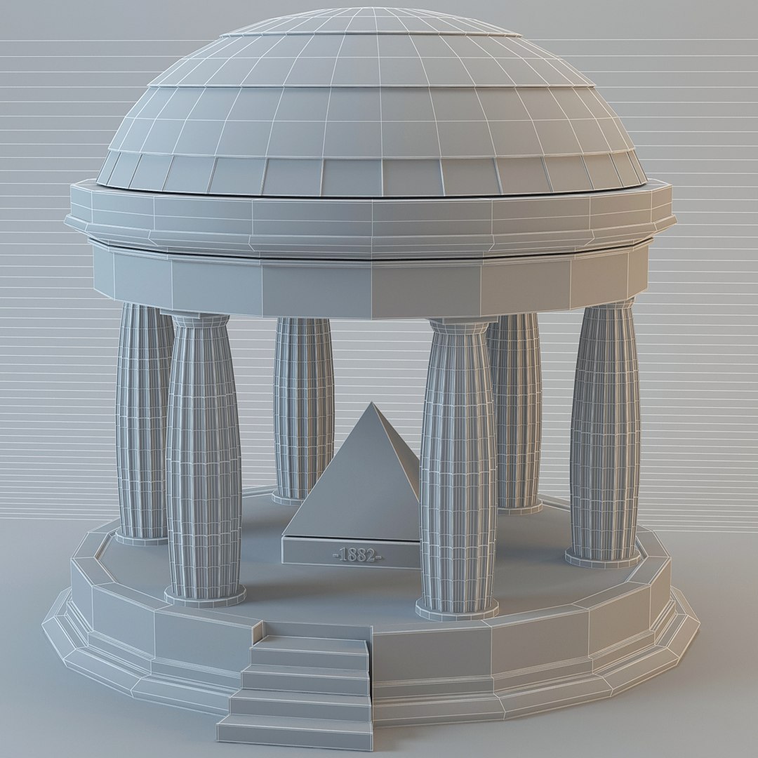 Memorial Roman Temple 3d Model