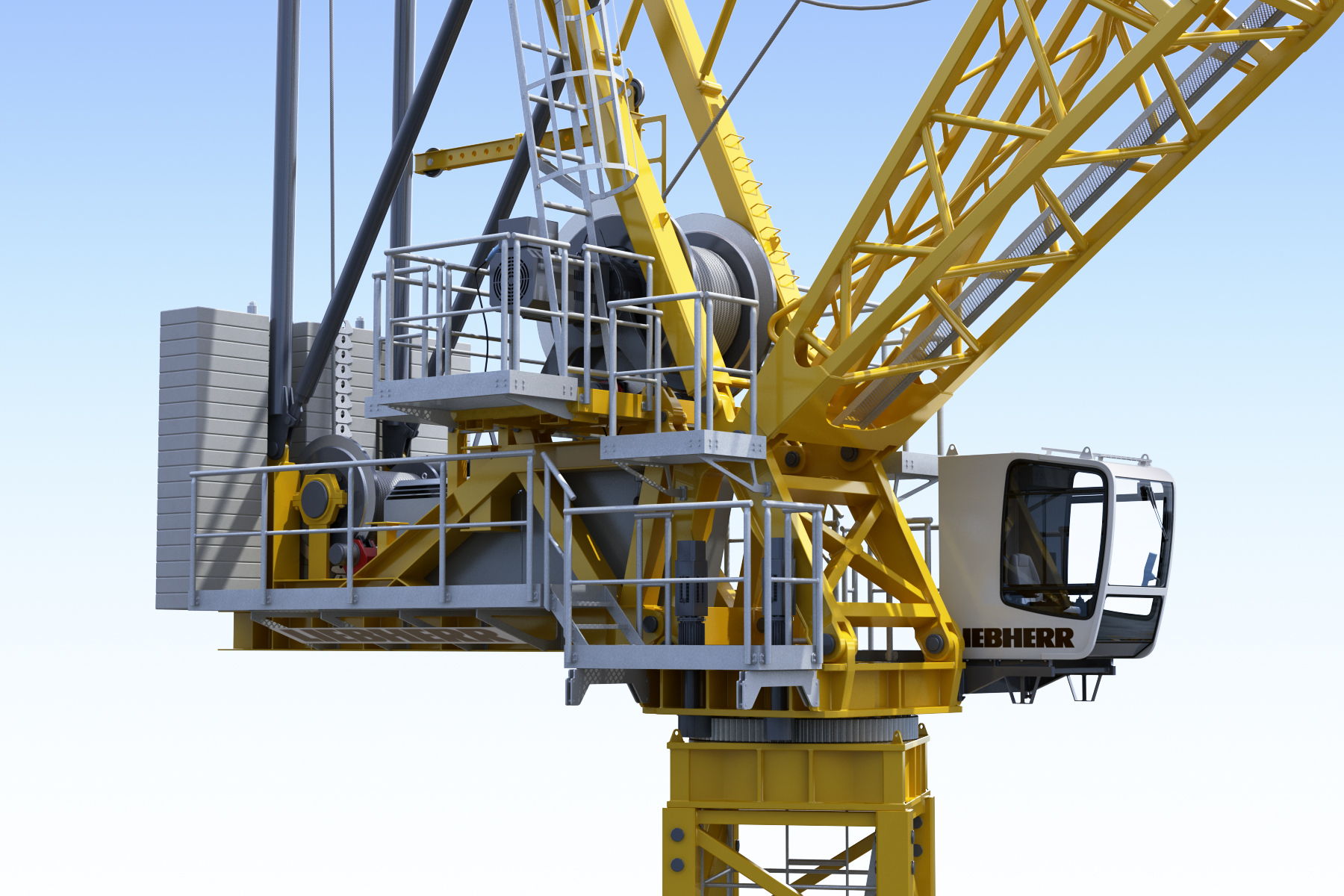 3D tower crane liebherr 710 - TurboSquid 1287341