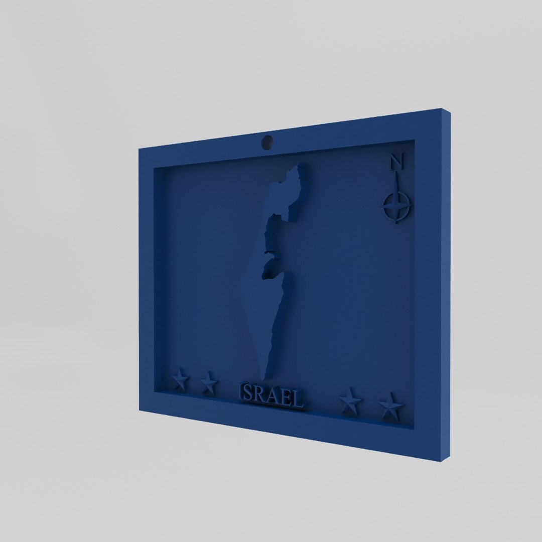 Israel Map Print 3D Model - TurboSquid 1726680