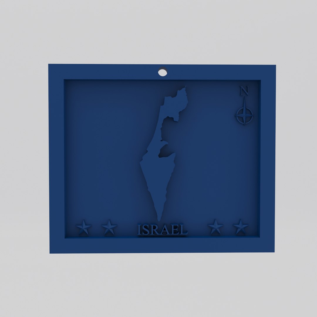 Israel Map Print 3D Model - TurboSquid 1726680