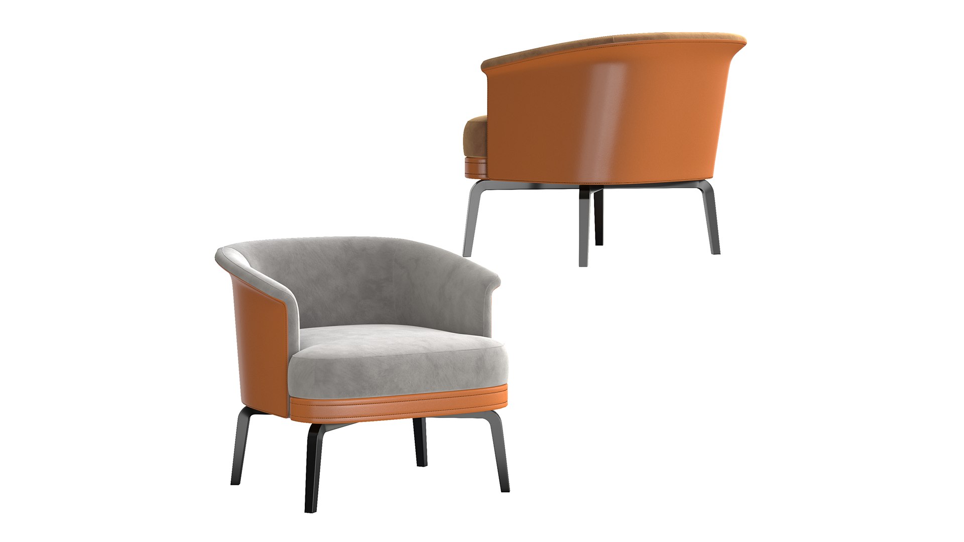 3D Model Nivola Armchair Poltrona Frau - TurboSquid 2343204