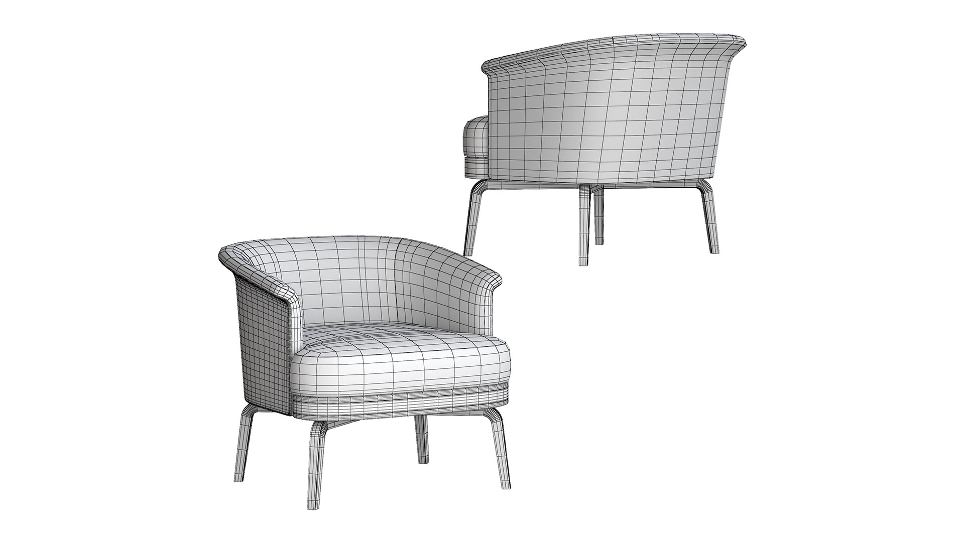 3D Model Nivola Armchair Poltrona Frau - TurboSquid 2343204