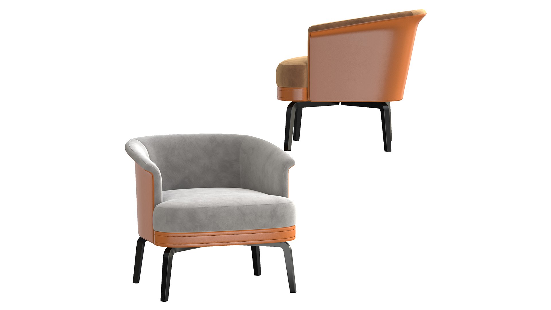 3D Model Nivola Armchair Poltrona Frau - TurboSquid 2343204