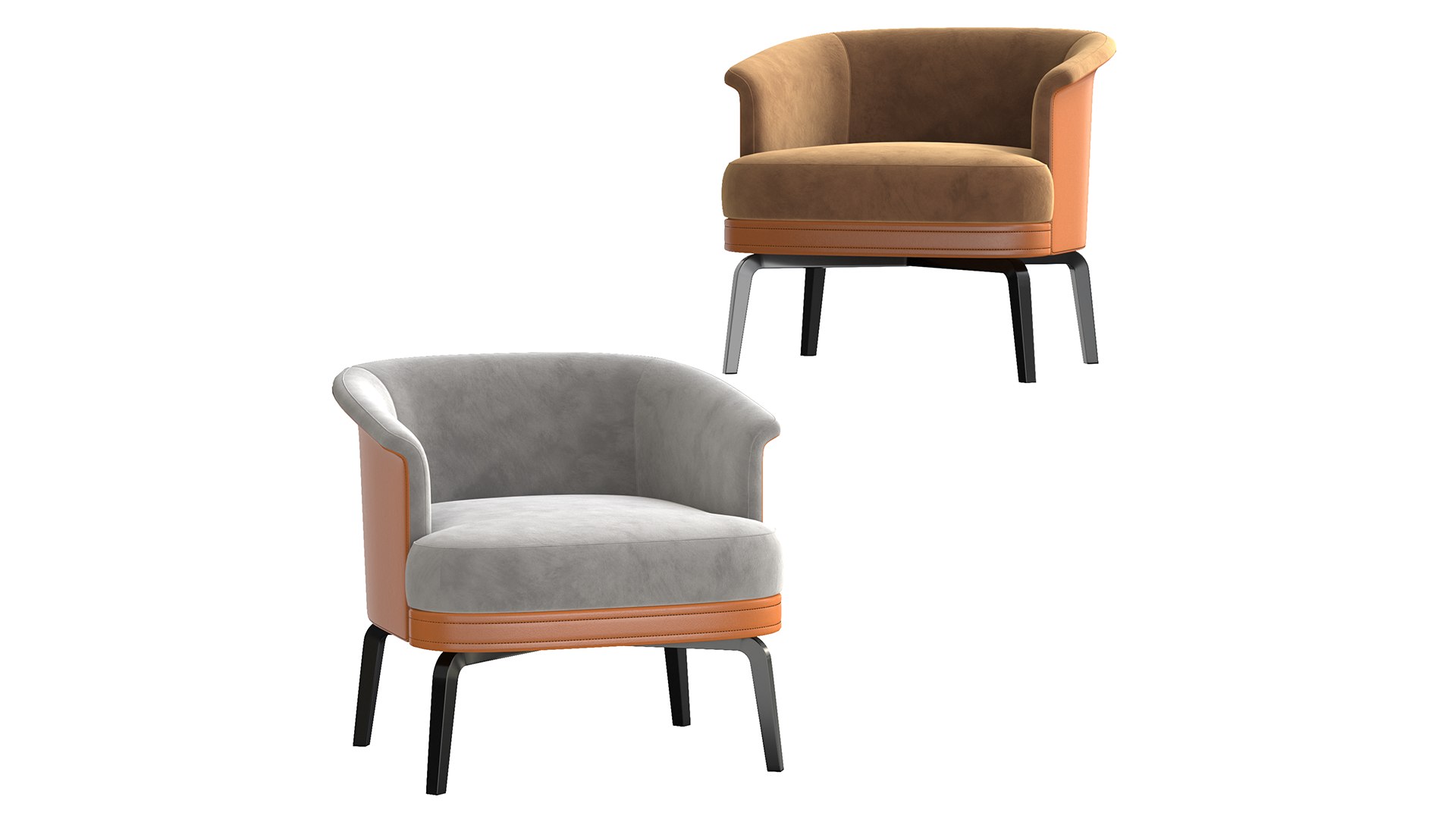 3D Model Nivola Armchair Poltrona Frau - TurboSquid 2343204