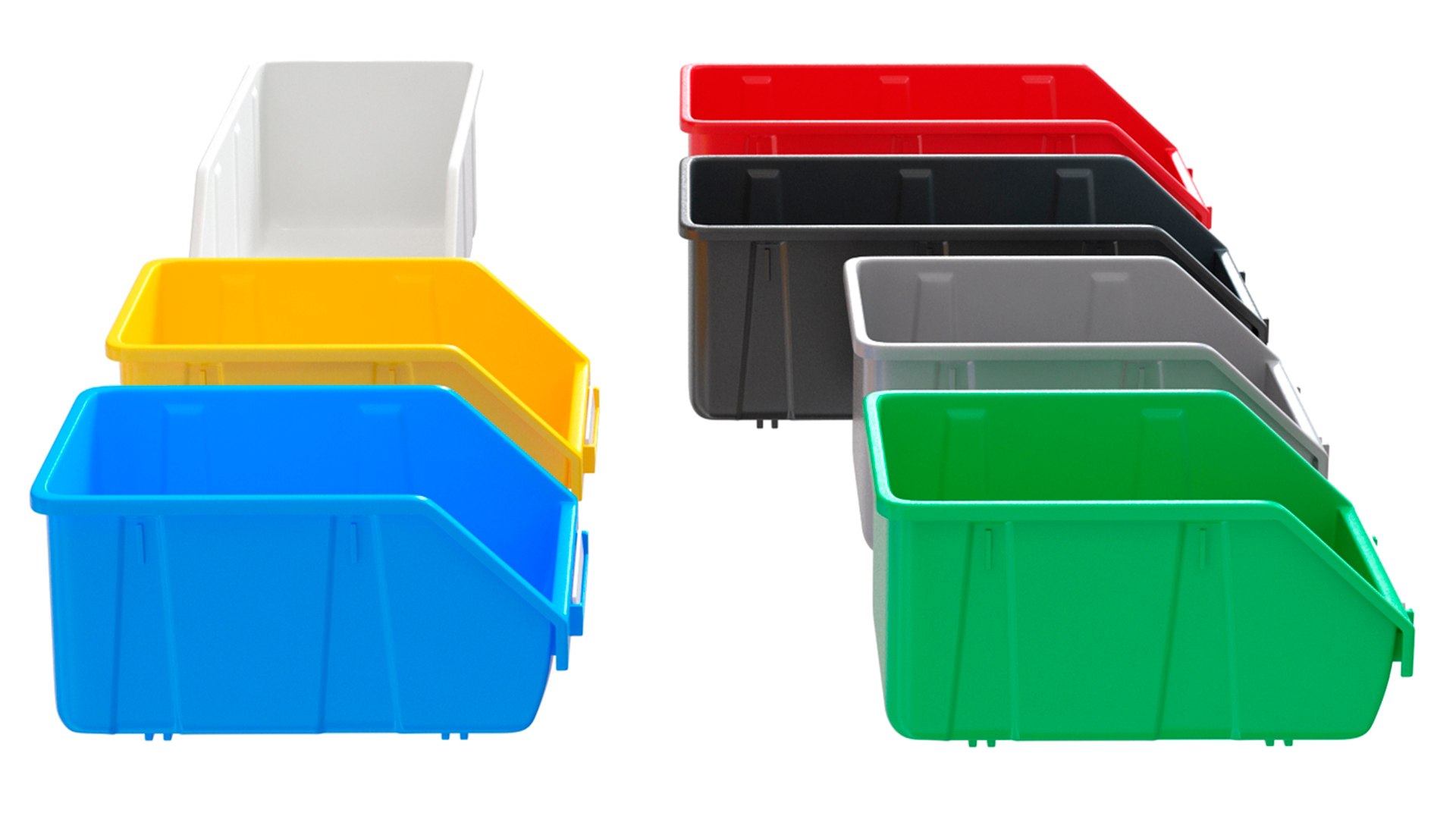 Colored Plastic Boxes For Parts VR AR Low-poly 3D - TurboSquid 1790972