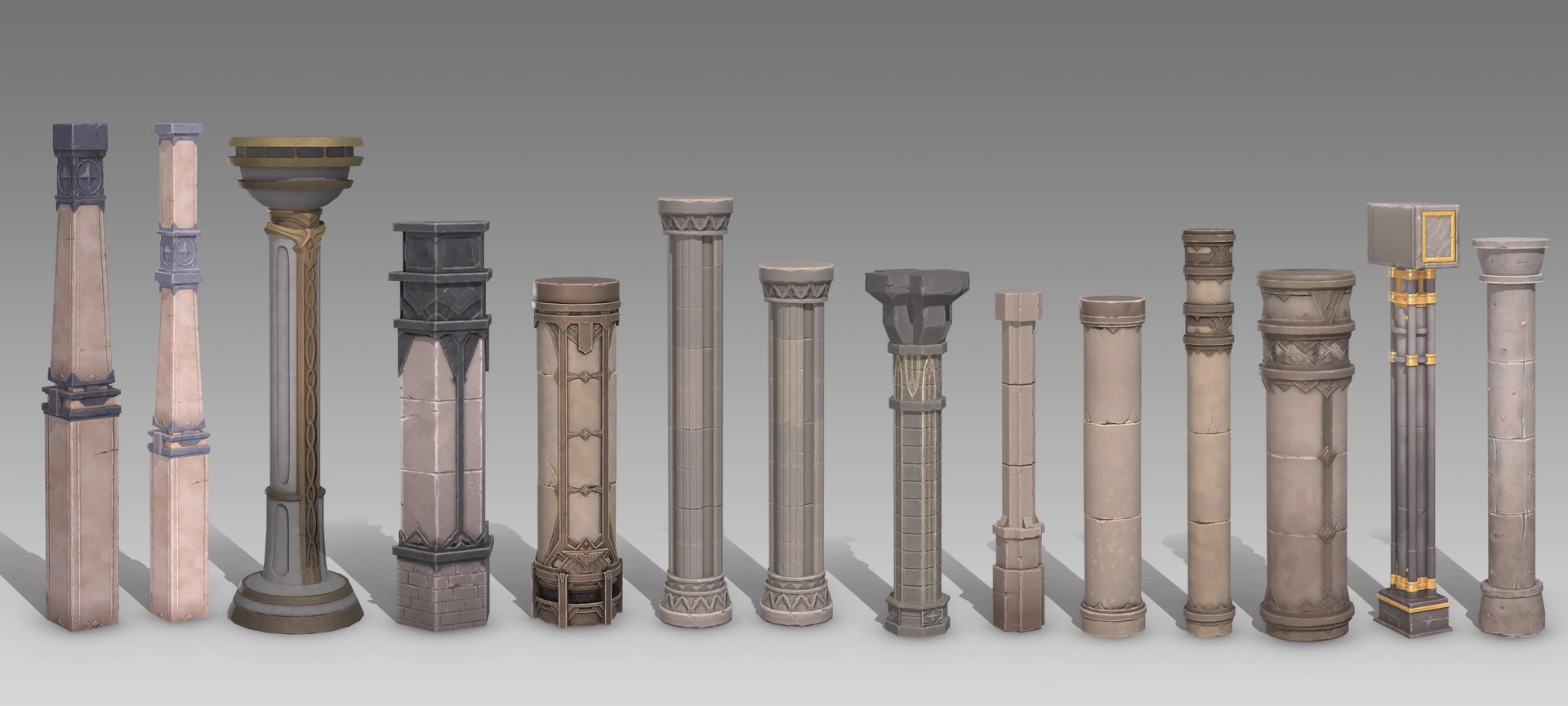 Columns European Pillar Palace Stone Columns 3D - TurboSquid 2333370