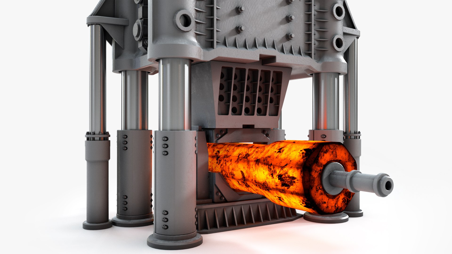 Steam-Hydraulic Forging Press 3D Model - TurboSquid 1775641