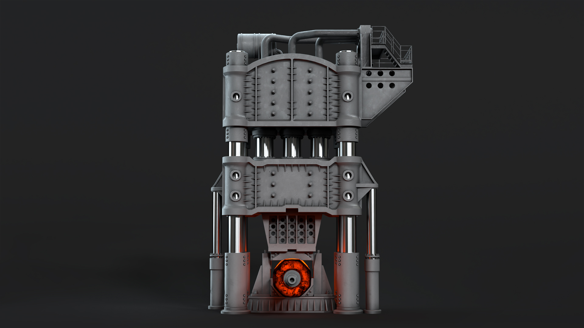 Steam-Hydraulic Forging Press 3D Model - TurboSquid 1775641