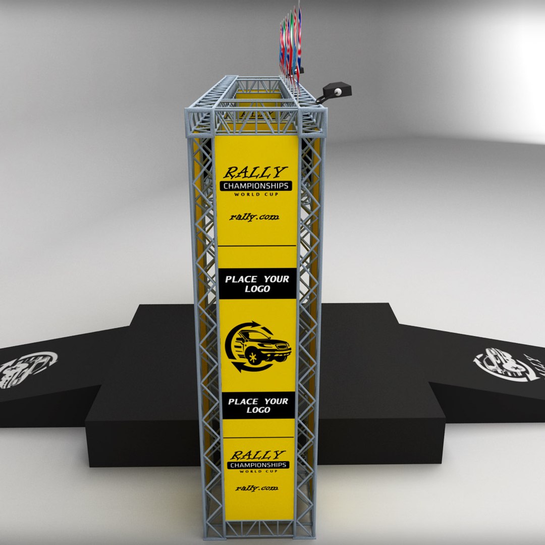 Wrc Podium 3d Model