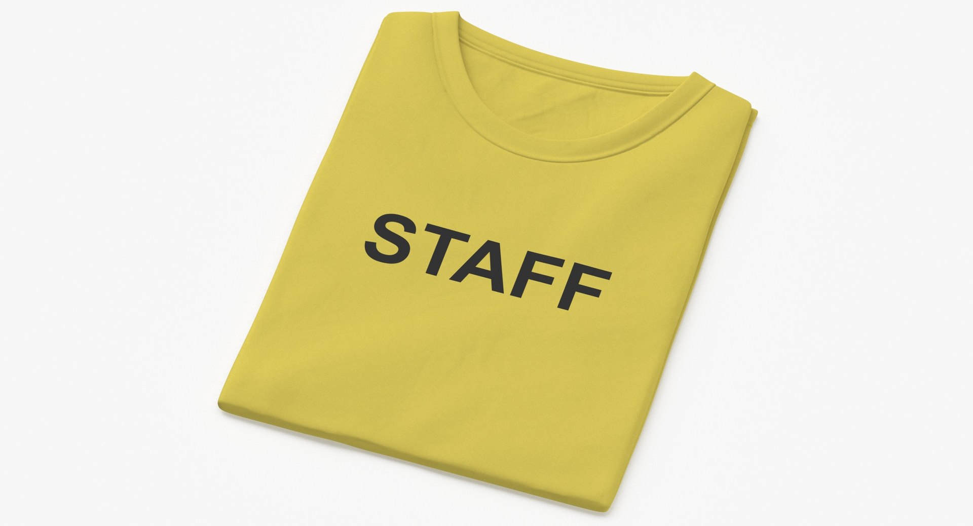 Female Crew Neck Folded Yellow Staff 01(1) 3D model - TurboSquid 1775754