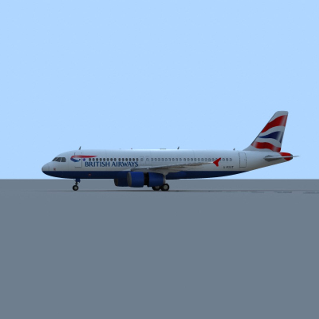 3d Model Of Airbus A320 British Airways