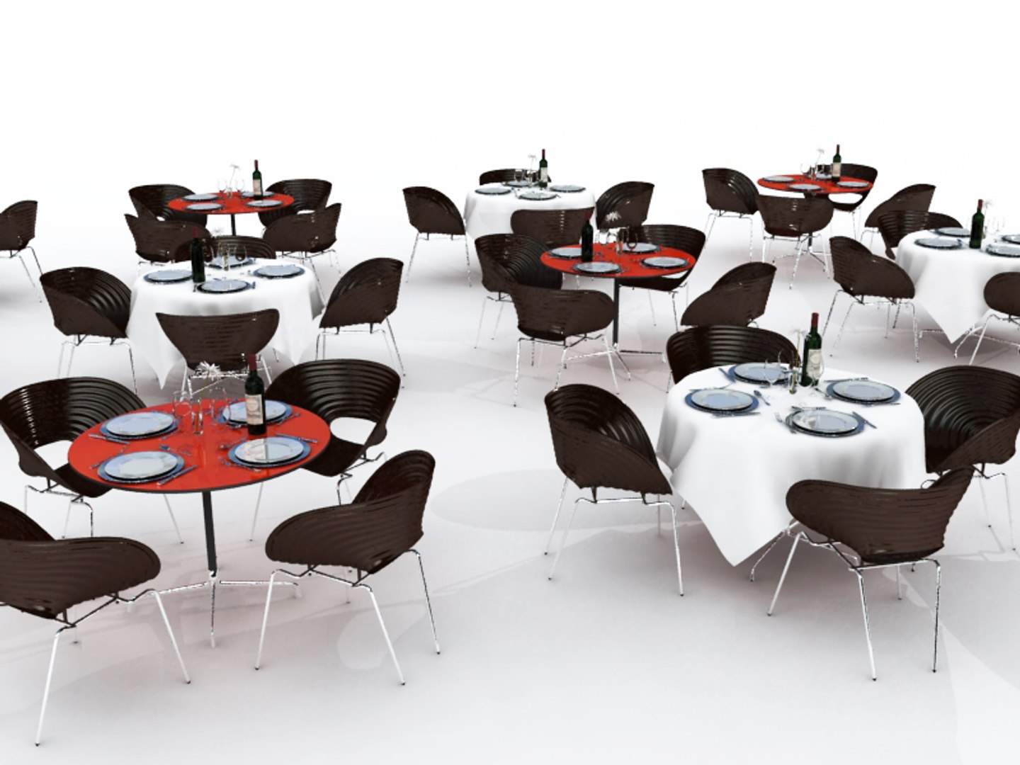 Restaurant Table 3d Model