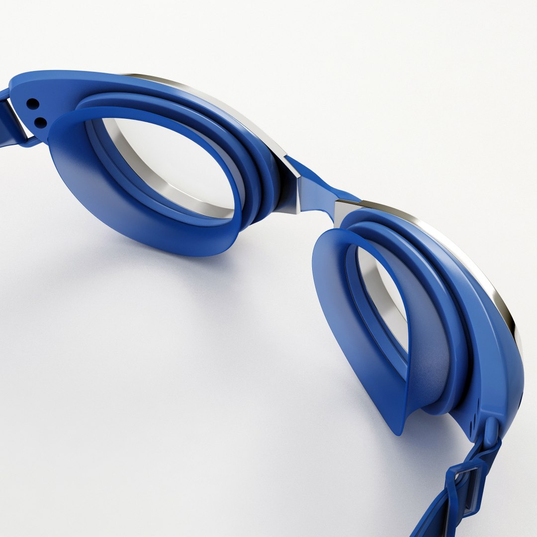 Swim goggles blue 3D model - TurboSquid 1175643