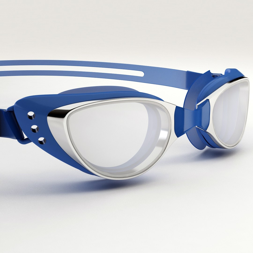 Swim goggles blue 3D model - TurboSquid 1175643