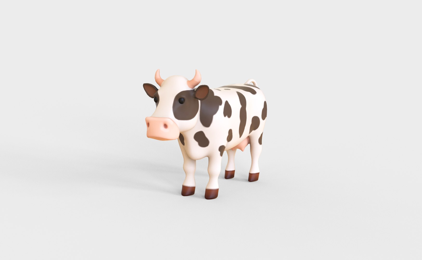 3D Cartoon Cow Animal 3D Model For Cartoon Characters Model ...