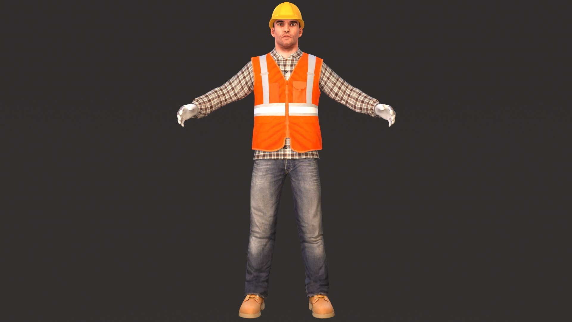 3D Construction Worker Standard 2020 - TurboSquid 1517562