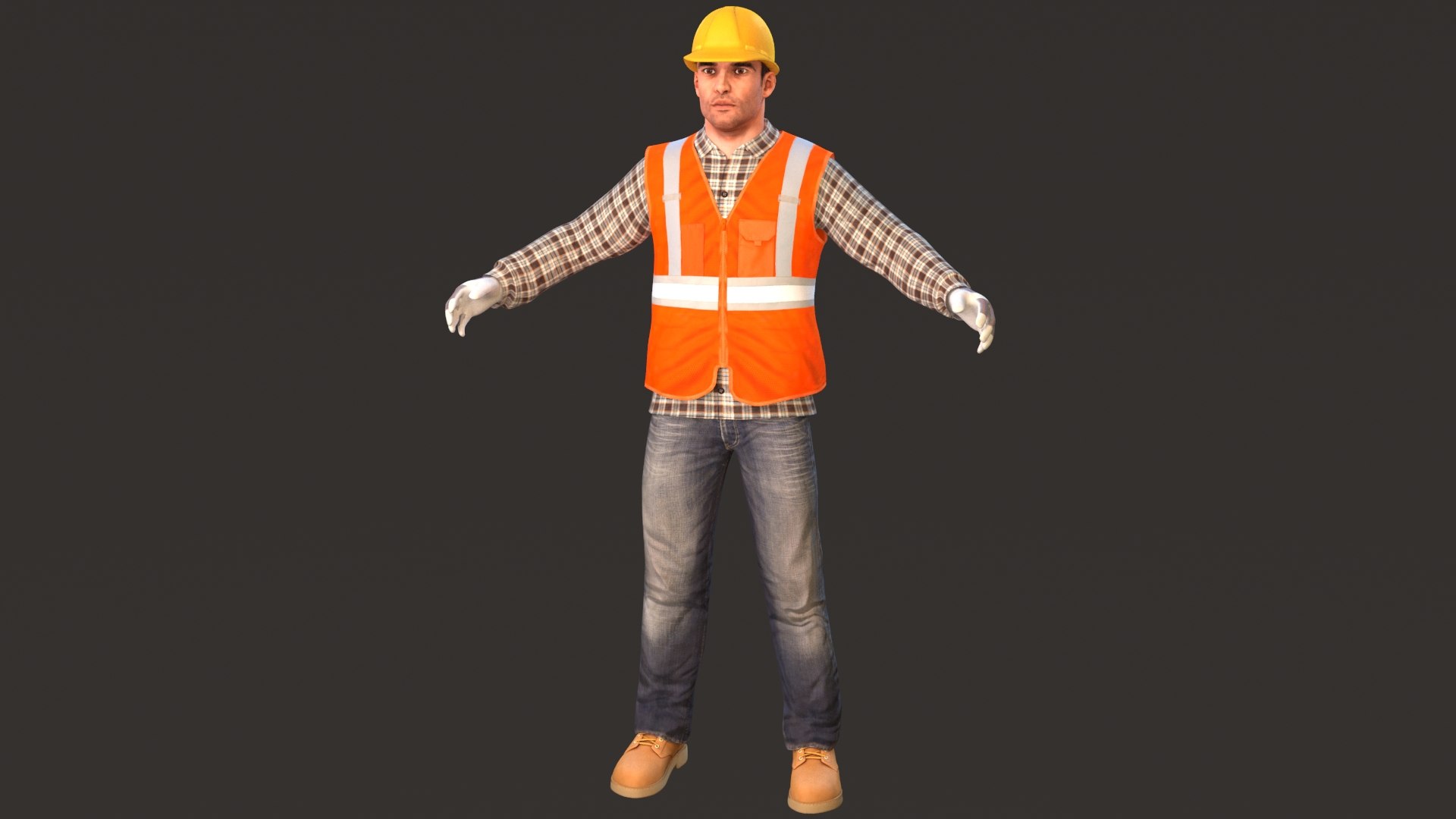 3D Construction Worker Standard 2020 - TurboSquid 1517562
