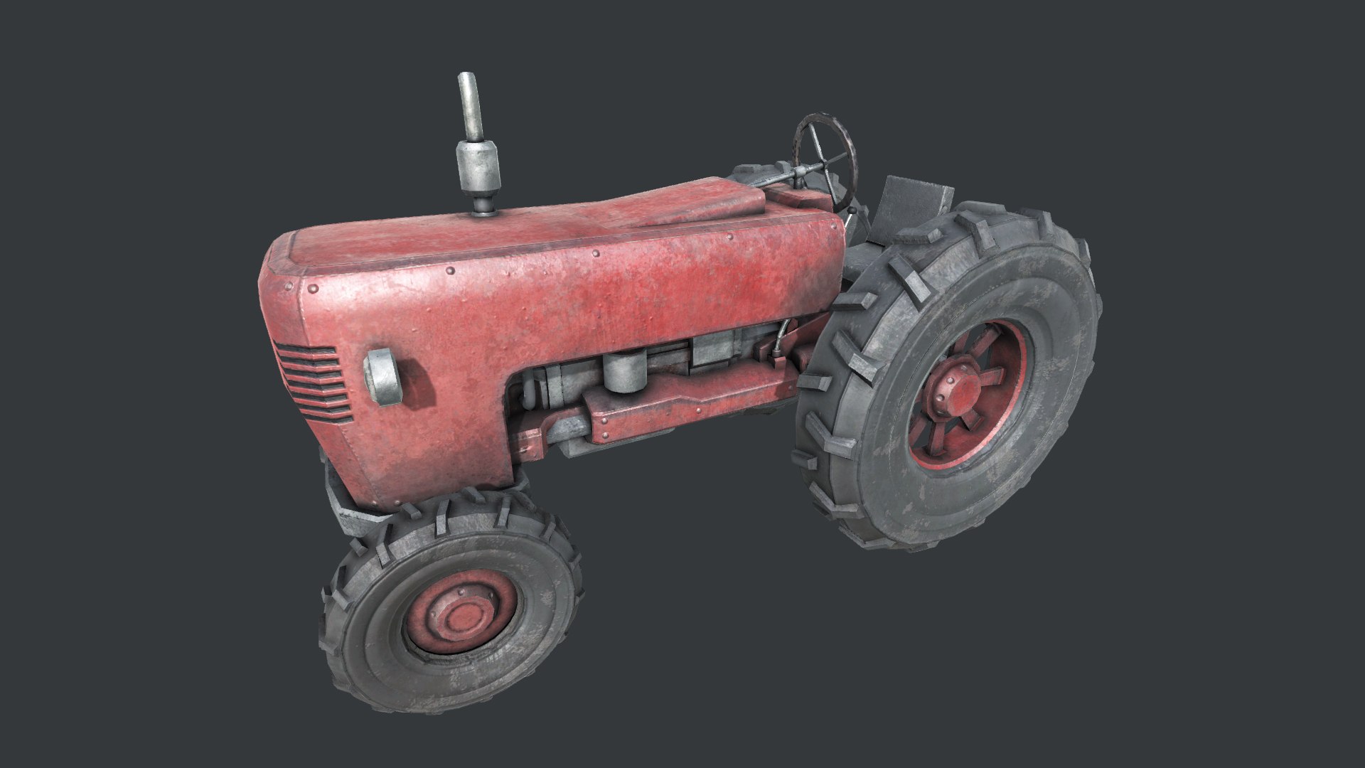 3D old tractor pbr - TurboSquid 1209748