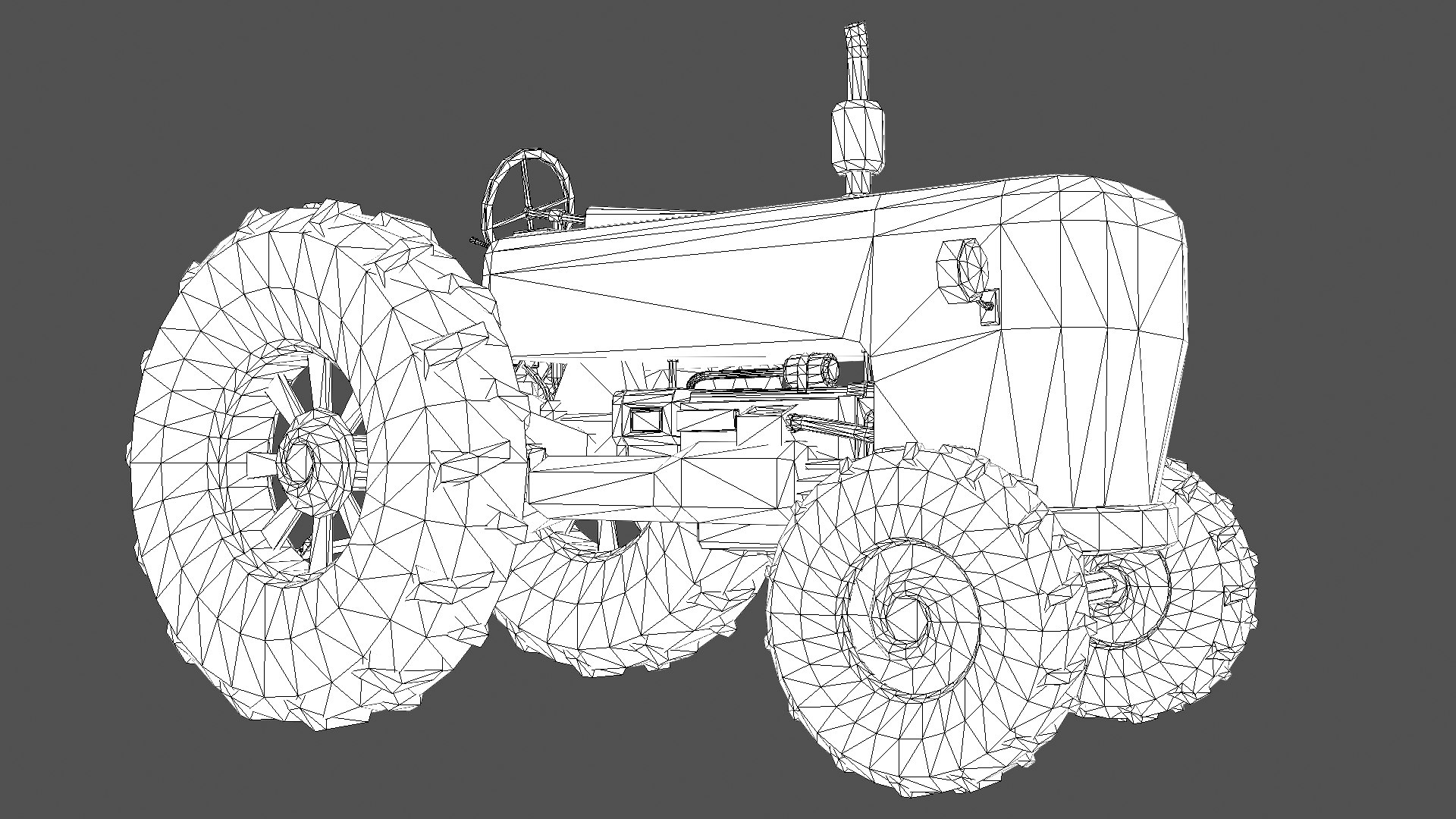 3D old tractor pbr - TurboSquid 1209748