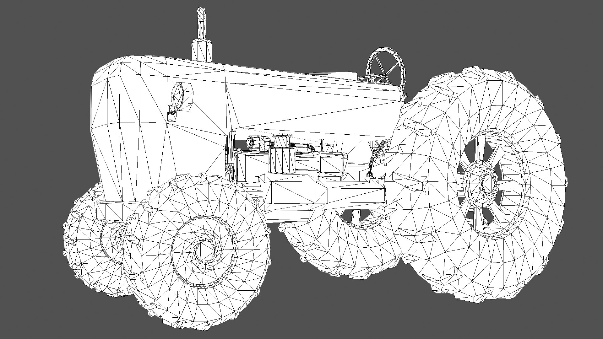 3D old tractor pbr - TurboSquid 1209748