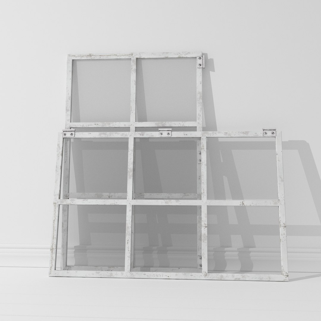 3d Old Window Frame Model