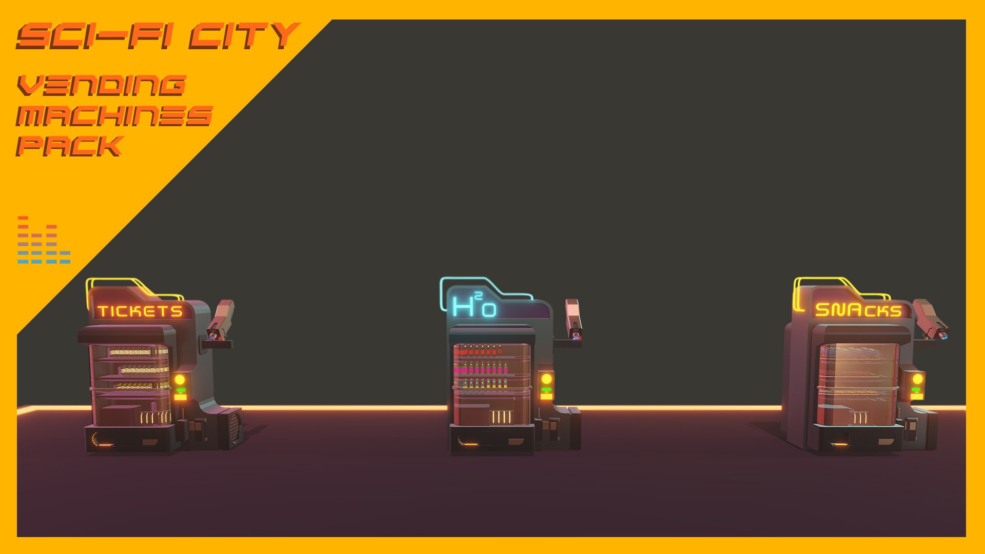 Scifi City Vending Machines Asset Pack 3D model - TurboSquid 2137801