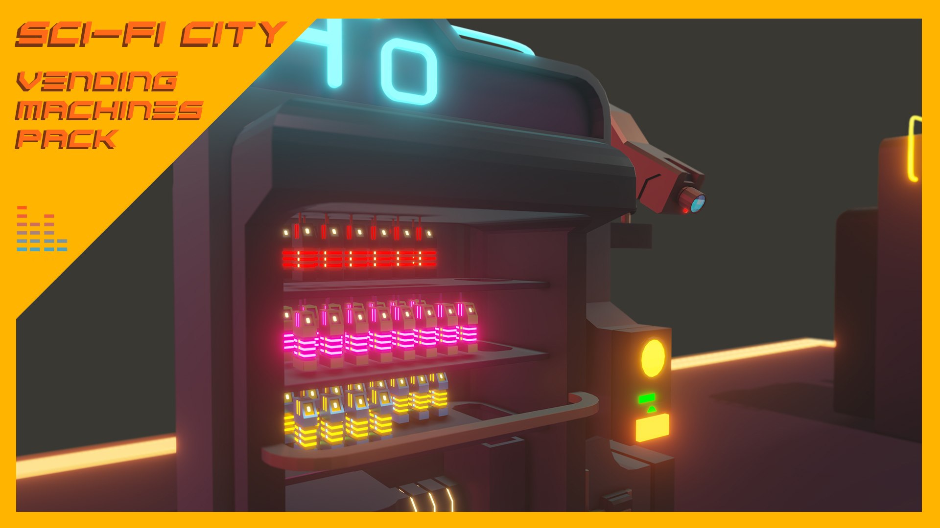 Scifi City Vending Machines Asset Pack 3D model - TurboSquid 2137801